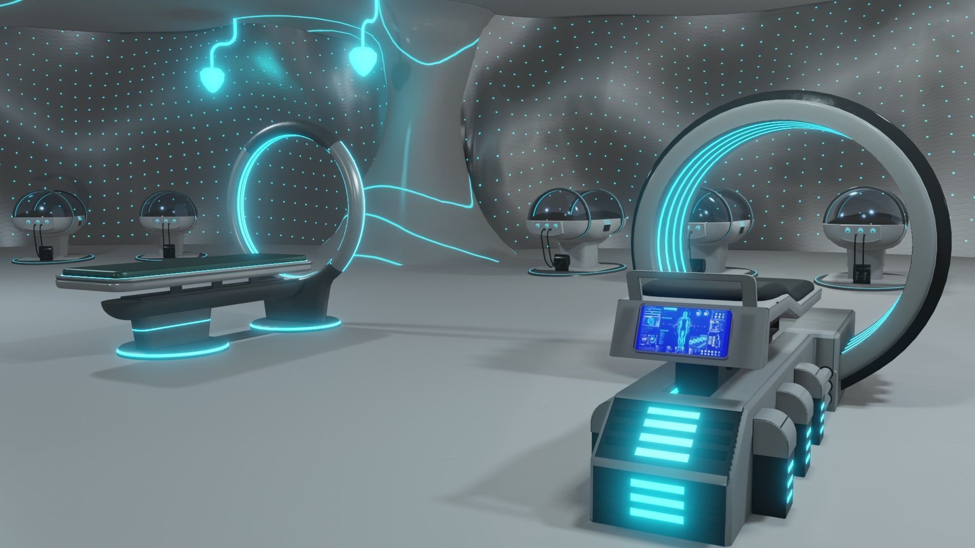 3D model MEDICAL LABORATORY MODULAR FUTURISTIC SCI FI Game Ready VR ...