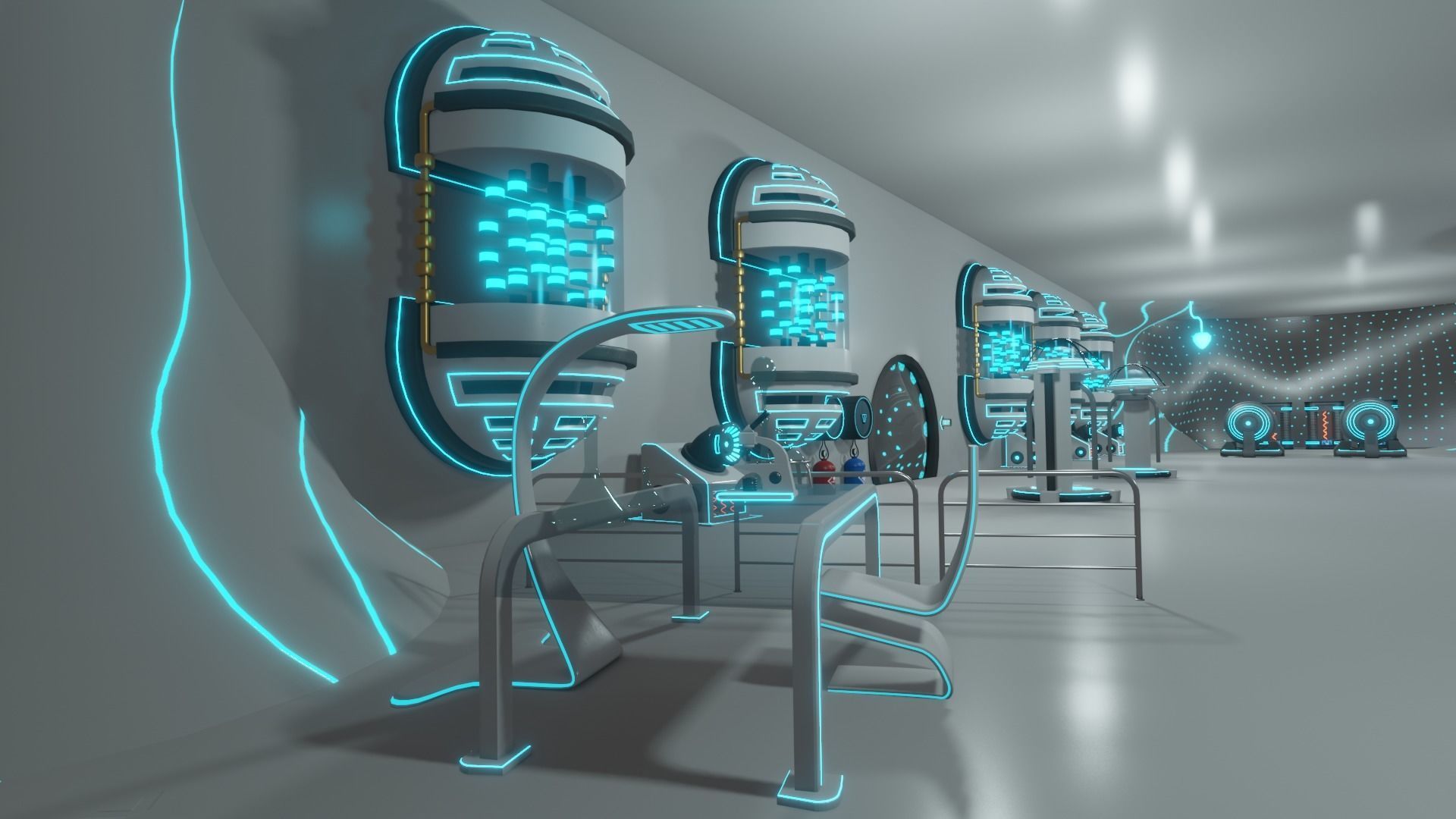 3D model MEDICAL LABORATORY MODULAR FUTURISTIC SCI FI Game Ready VR ...