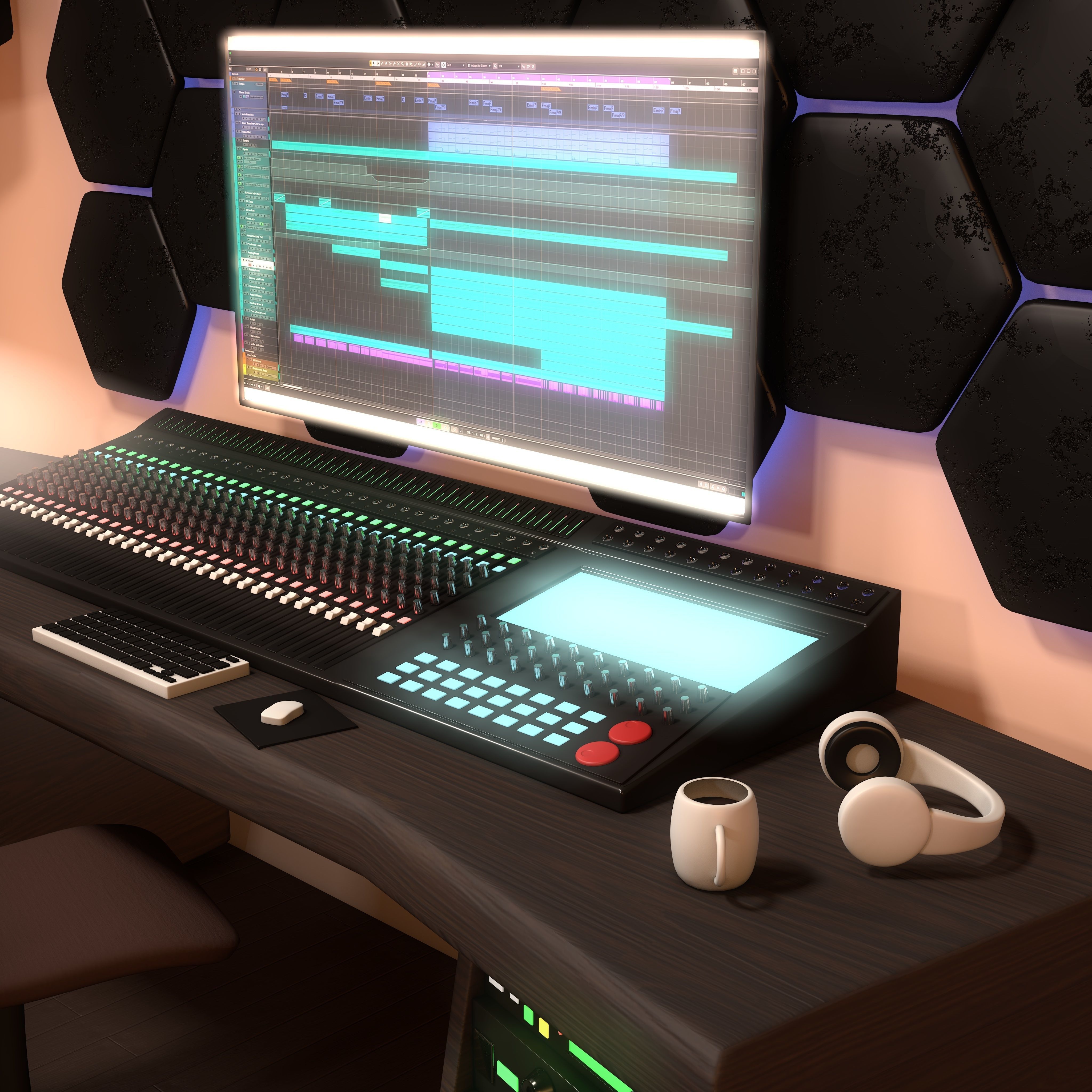 Music Recording Studio 3D model | CGTrader