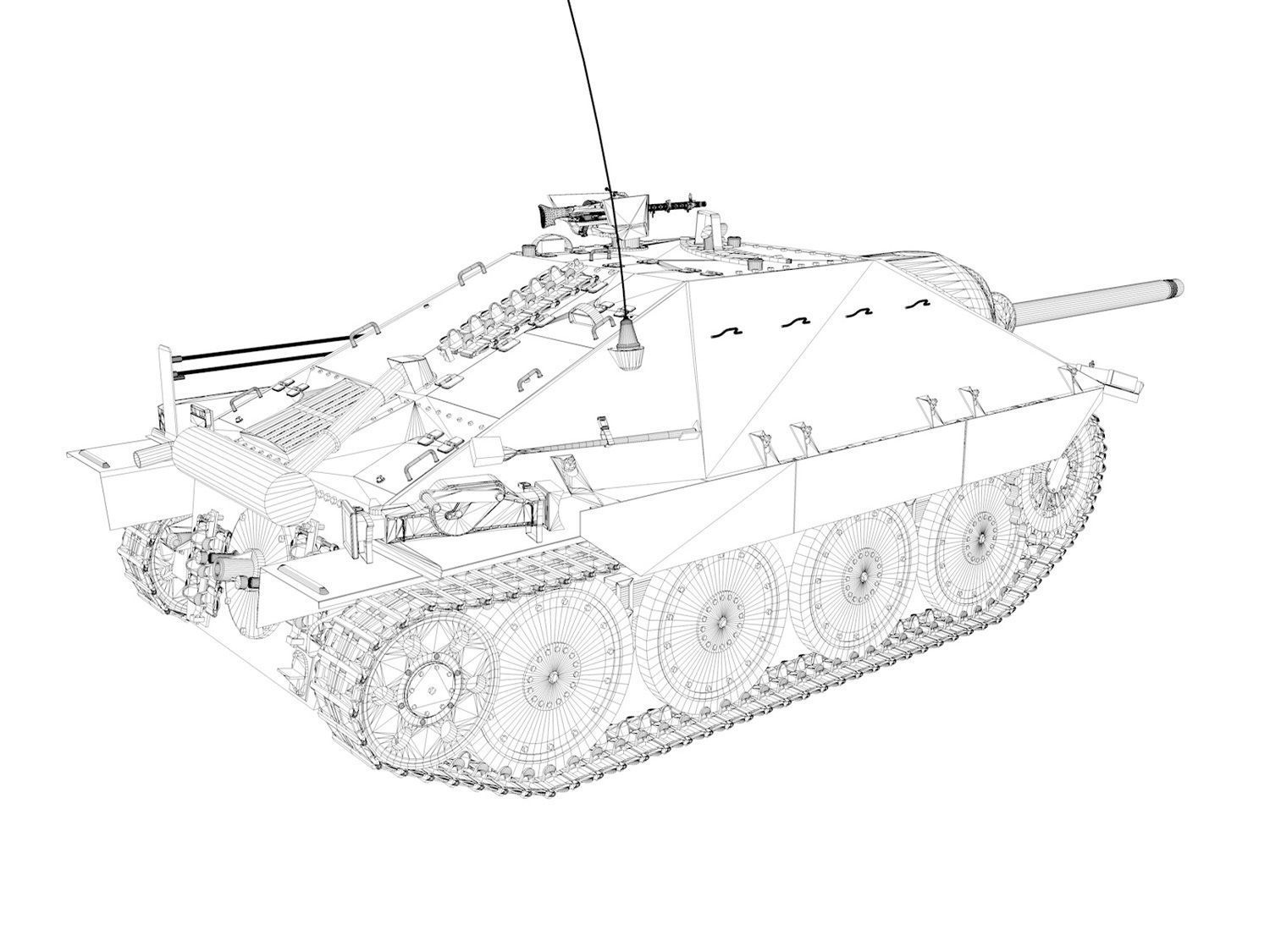 Jagdpanzer 38t Hetzer - 3 Gebirgsdivision 3D model | CGTrader