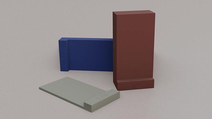 8th inch pacing blocks 3D model 3D printable | CGTrader