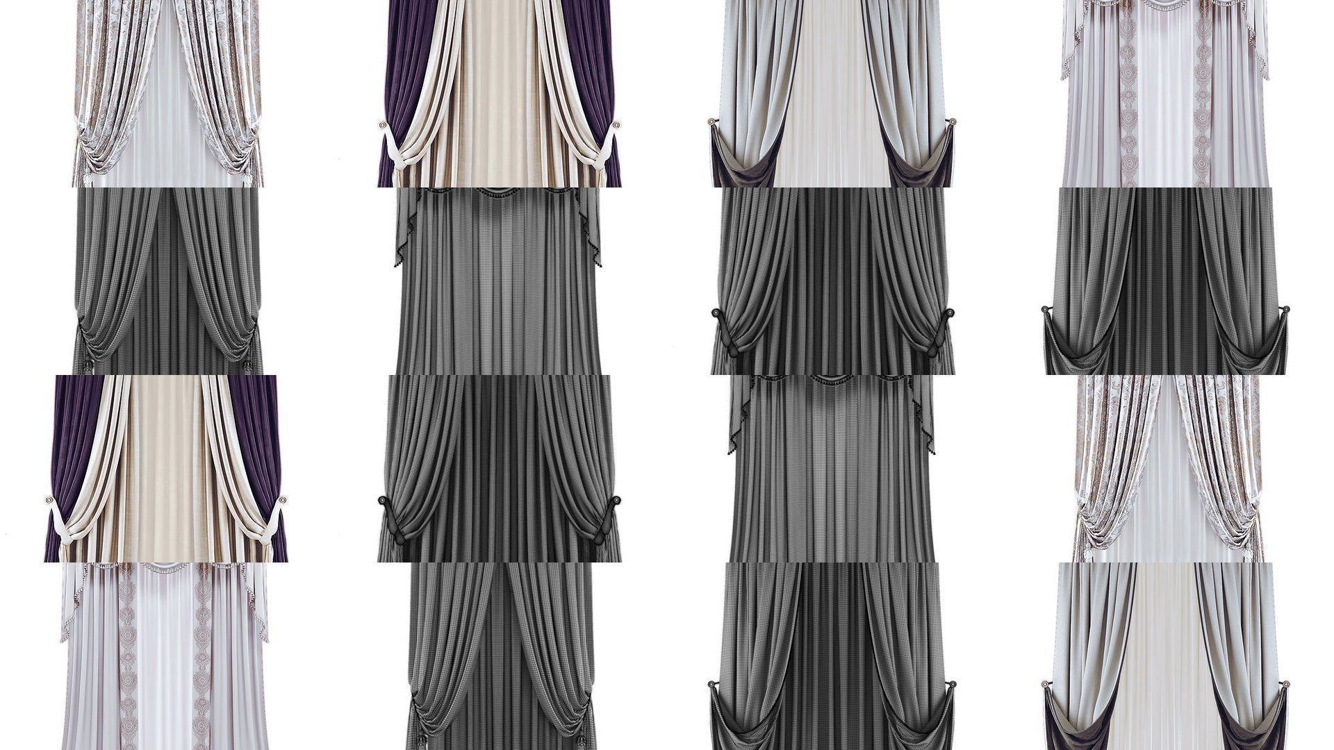 Collection 3D models of 20 curtains | CGTrader