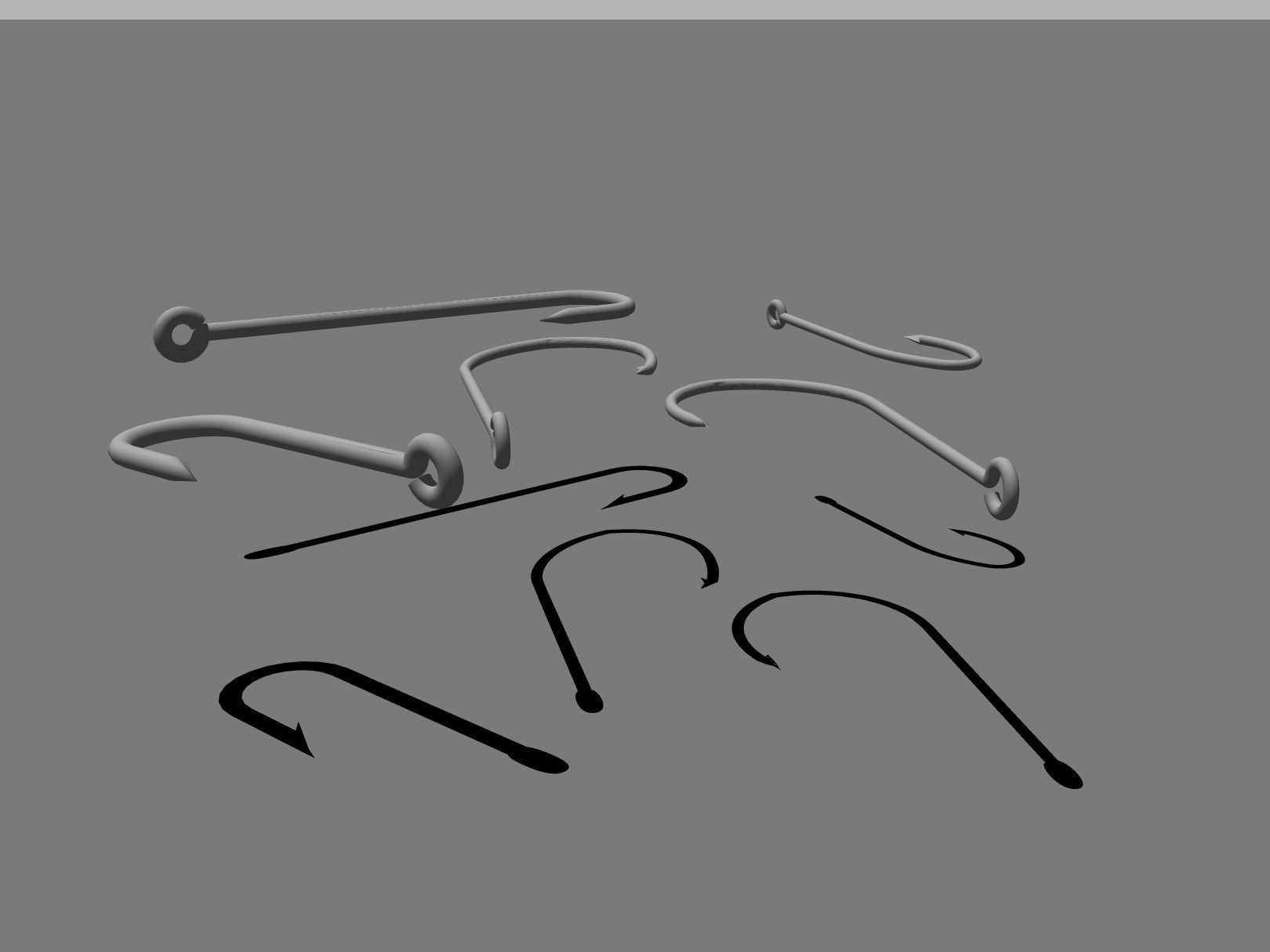 Simple Hooks free 3D model | CGTrader