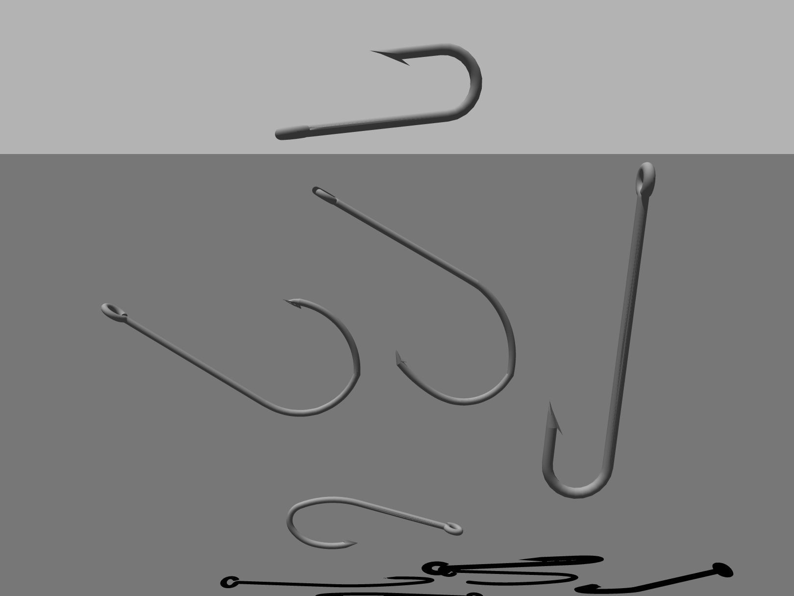Simple Hooks free 3D model | CGTrader