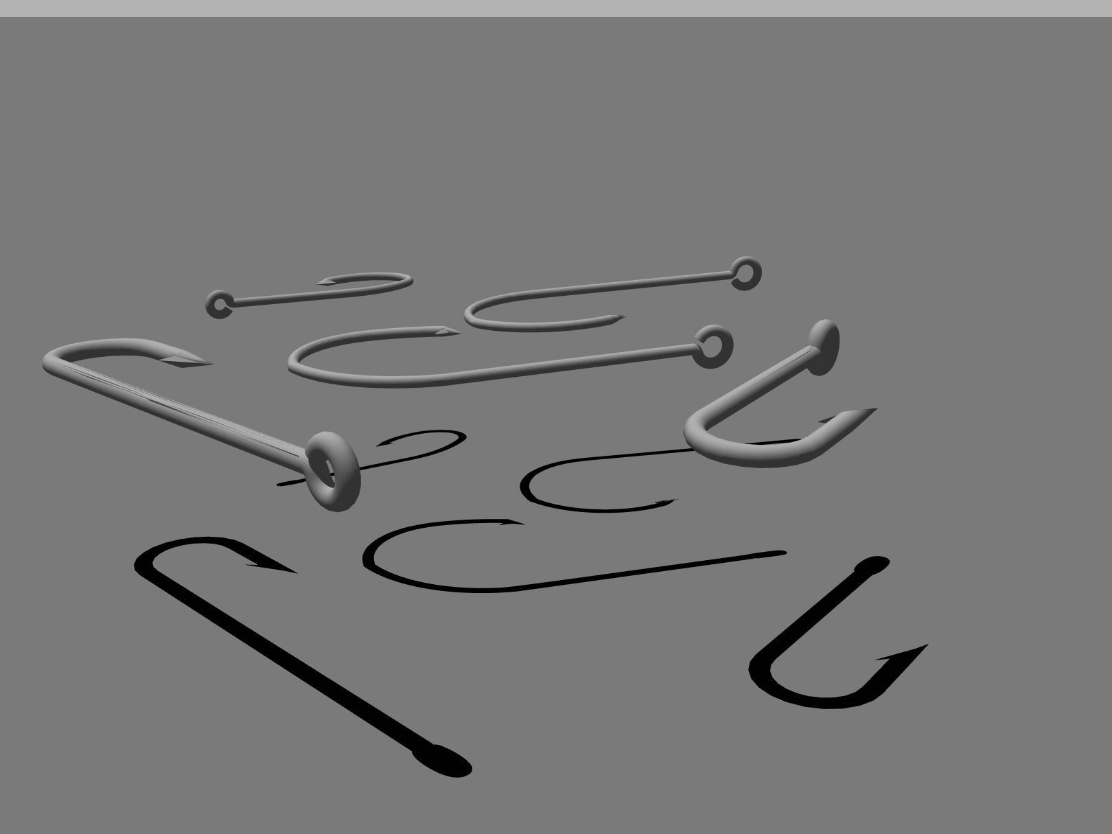 Simple Hooks free 3D model | CGTrader