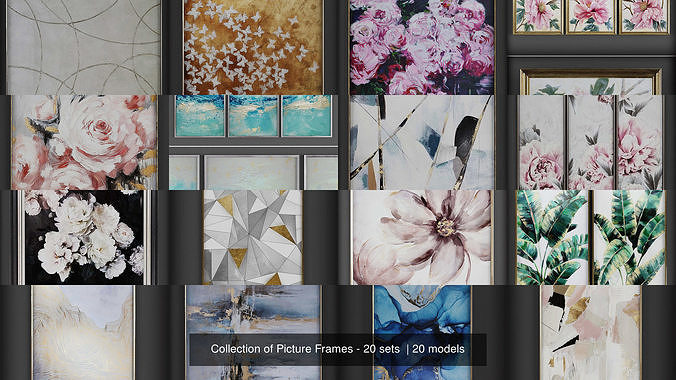 Collection of Picture Frames - 20 sets | CGTrader