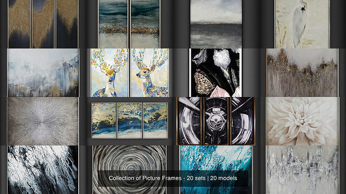 Collection of Picture Frames - 20 sets | CGTrader