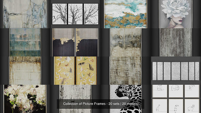 Collection of Picture Frames - 20 sets | CGTrader