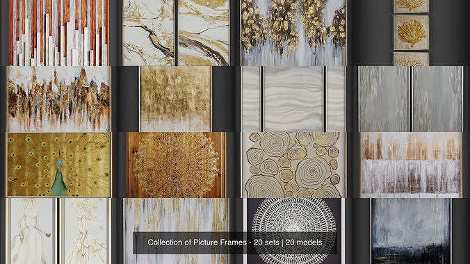Collection of Picture Frames - 20 sets | CGTrader