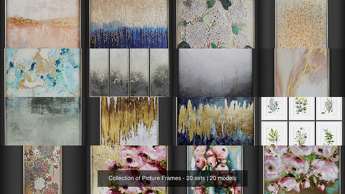Collection of Picture Frames - 20 sets | CGTrader