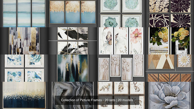 Collection of Picture Frames - 20 sets | CGTrader