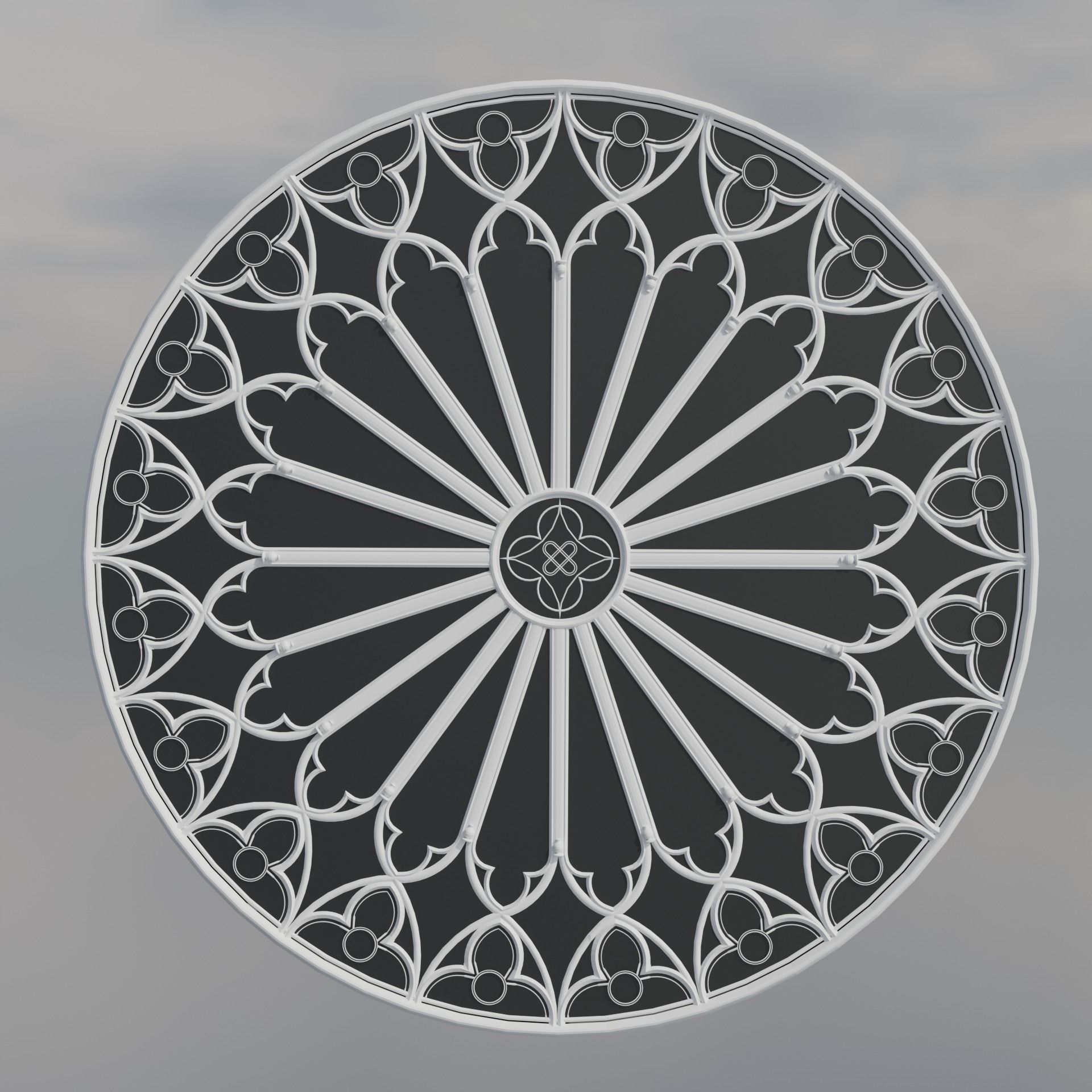 Rose window Gothic 3D model | CGTrader