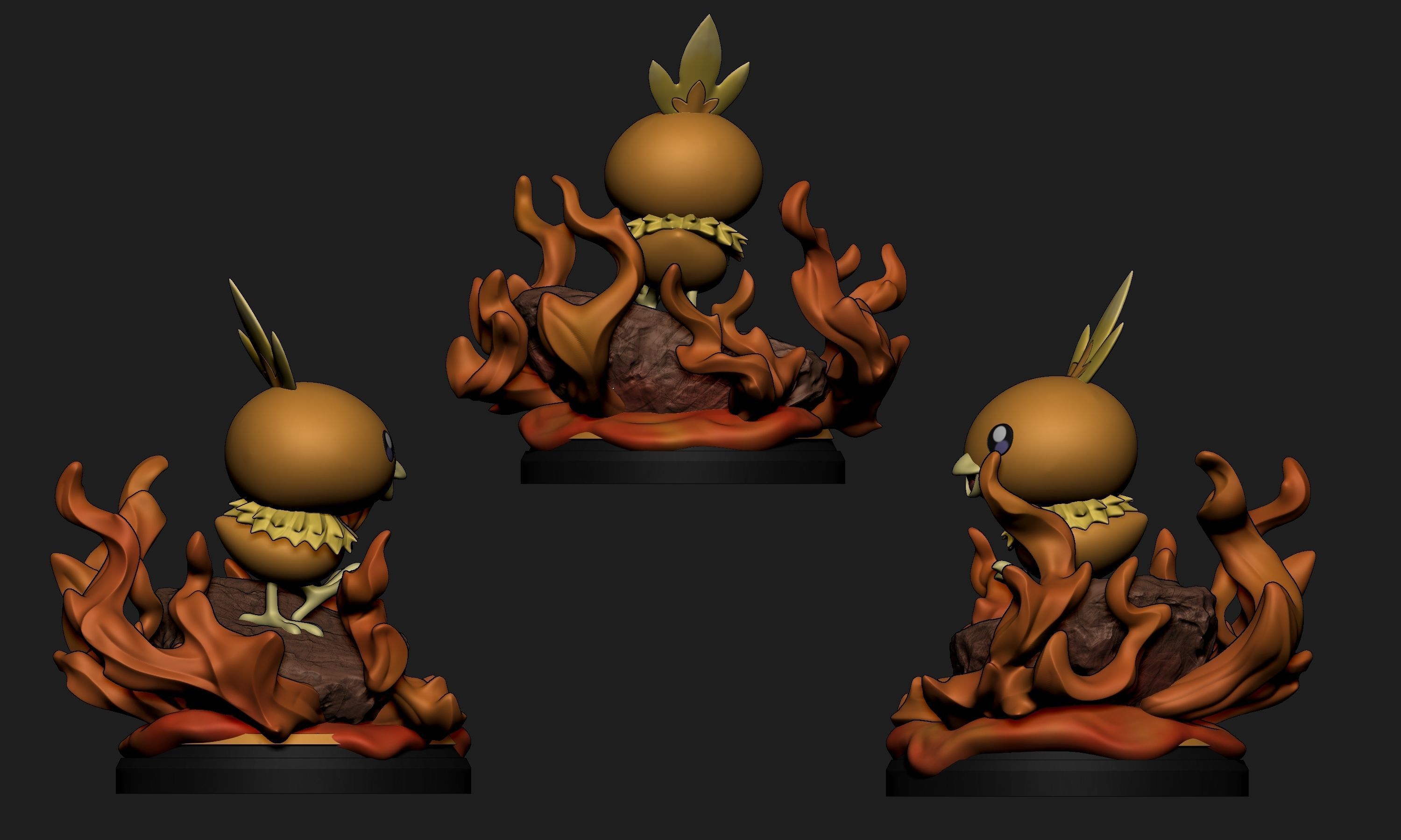 Pokemon - Torchic Figure Statue 3D model 3D printable | CGTrader