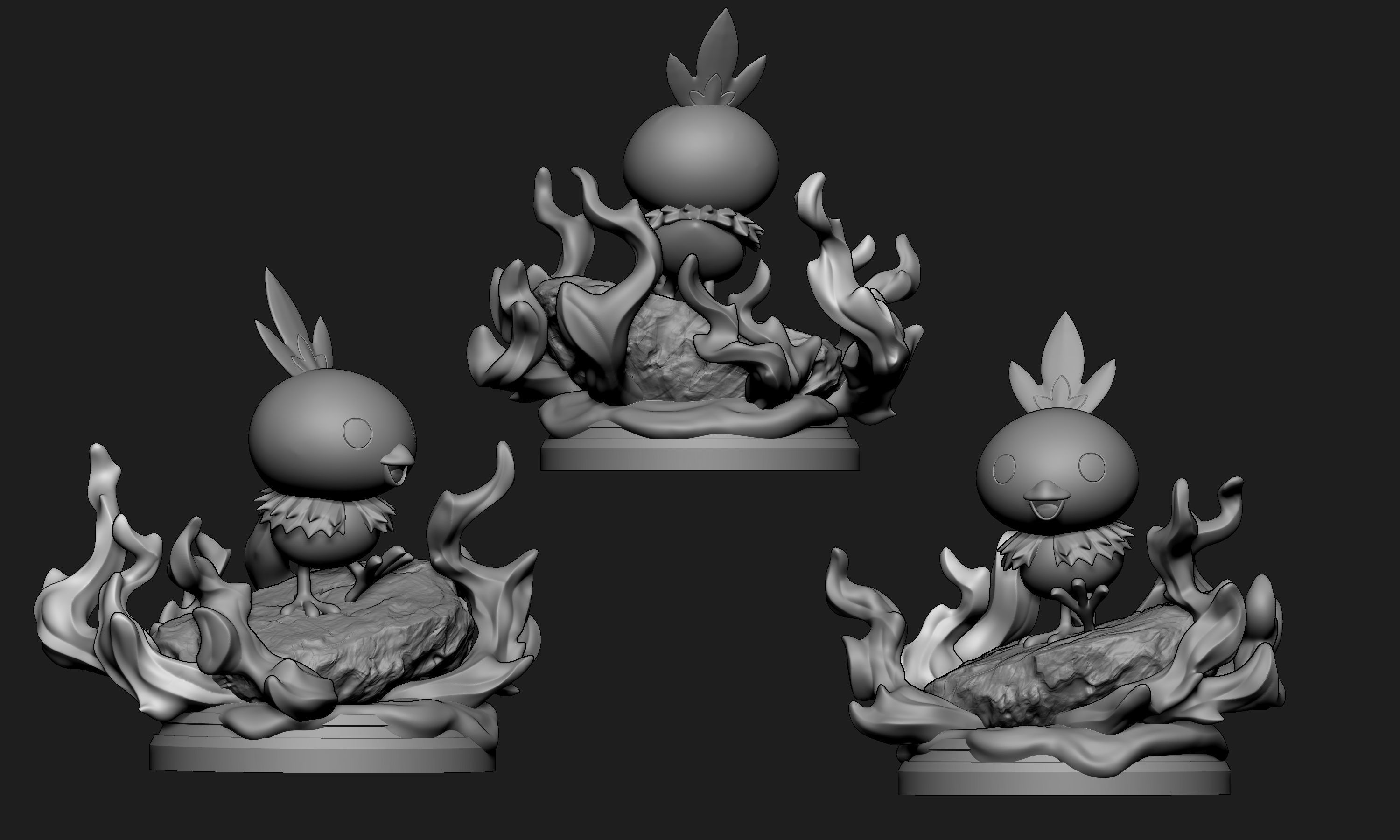Pokemon - Torchic Figure Statue 3D model 3D printable | CGTrader