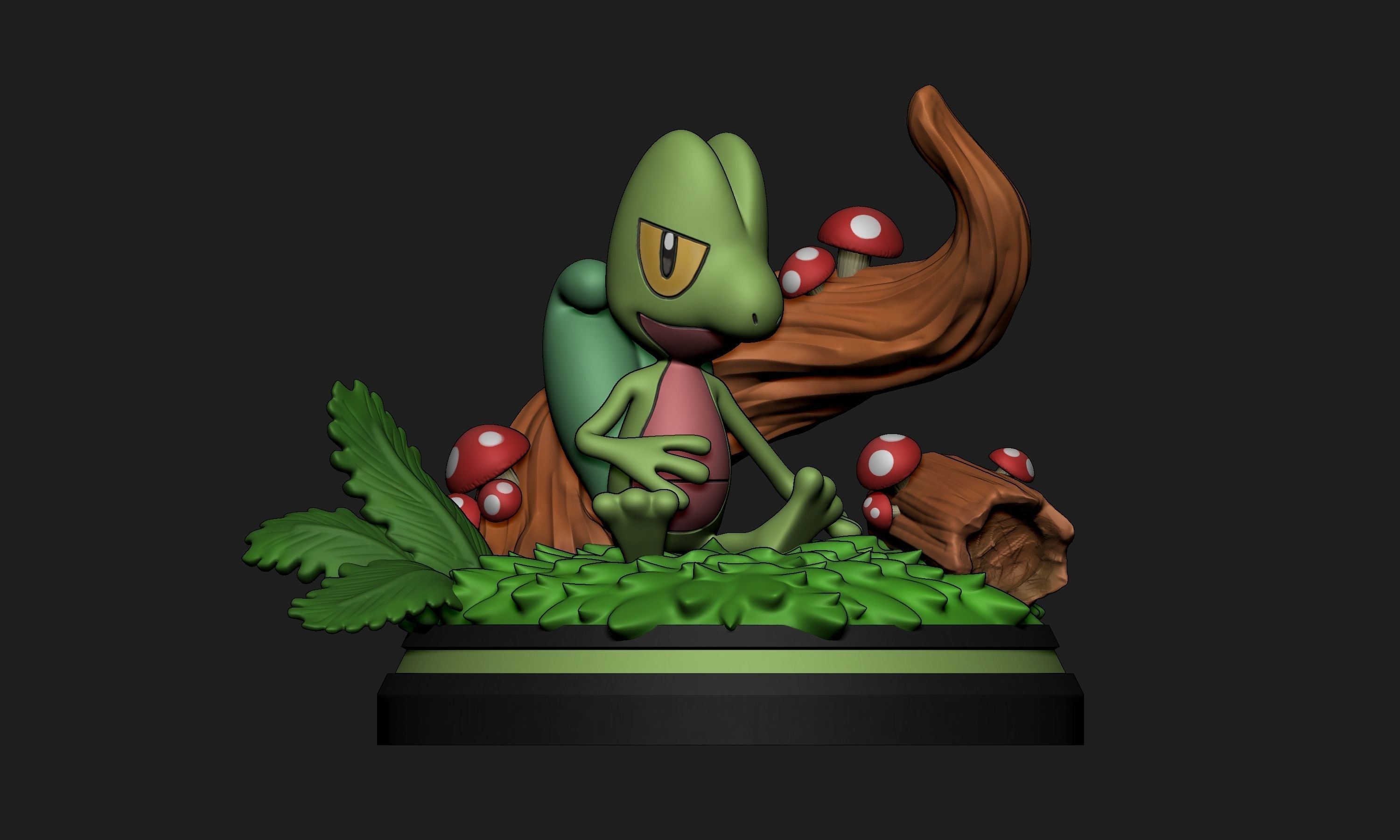 Pokemon - Treecko Figure Statue 3D model 3D printable | CGTrader