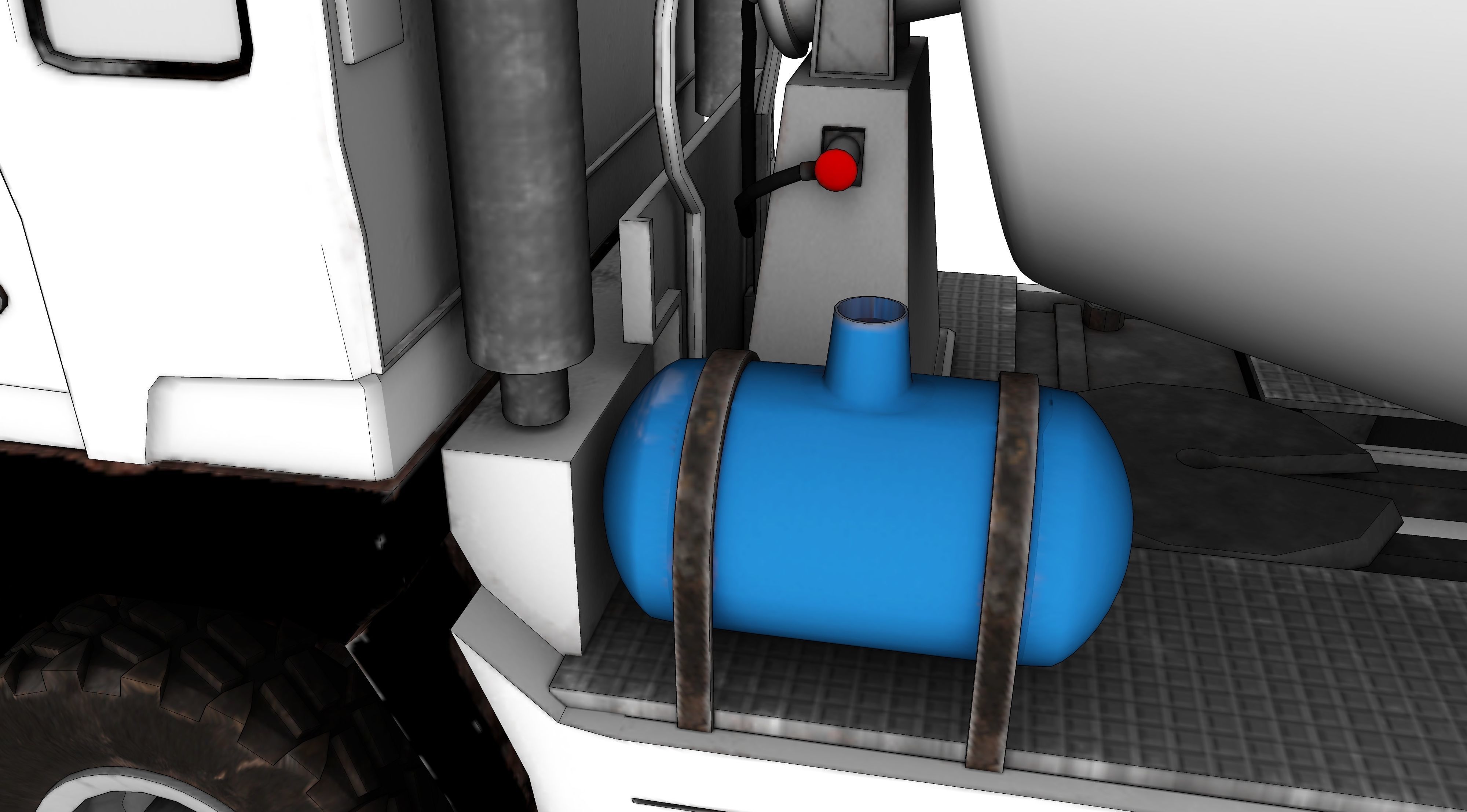 Remicon cement mixer 3D model | CGTrader