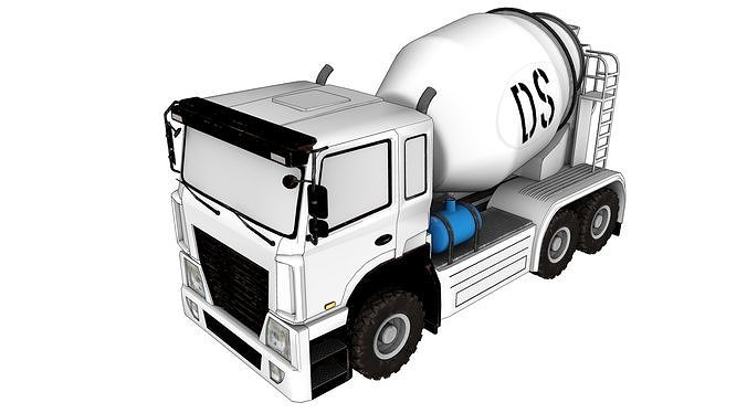 Remicon cement mixer 3D model | CGTrader
