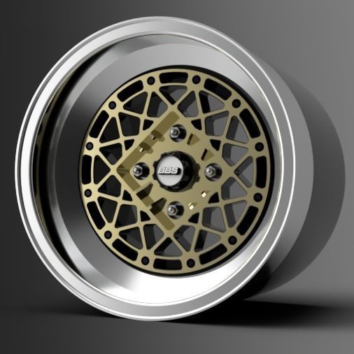 1 24 Scale 14 inches BBS E68 Wheel With Stretch Tires 3D model 3D ...