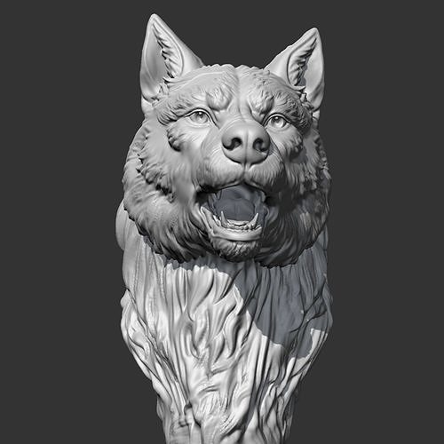 Wolf Head AM02 3D print model 3D model 3D printable | CGTrader