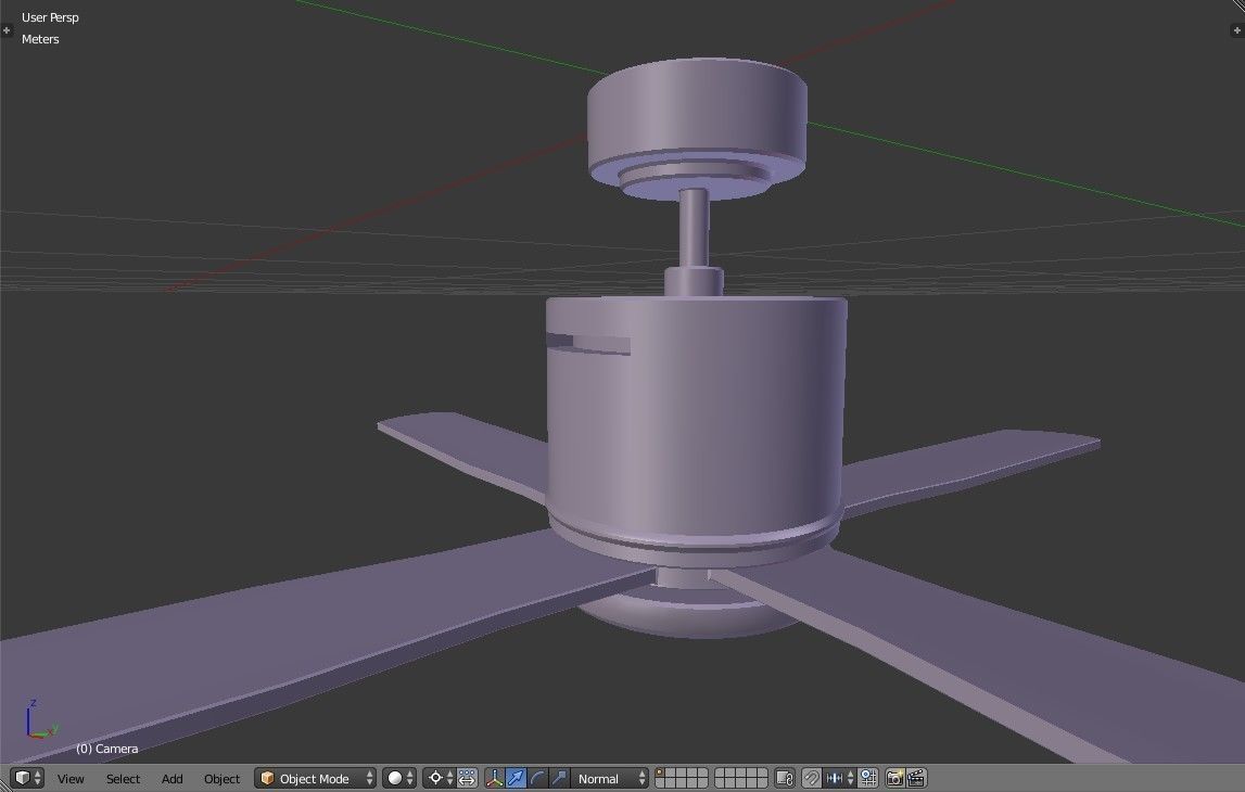 3D model Ceiling Fan - Modern Design VR / AR / low-poly | CGTrader
