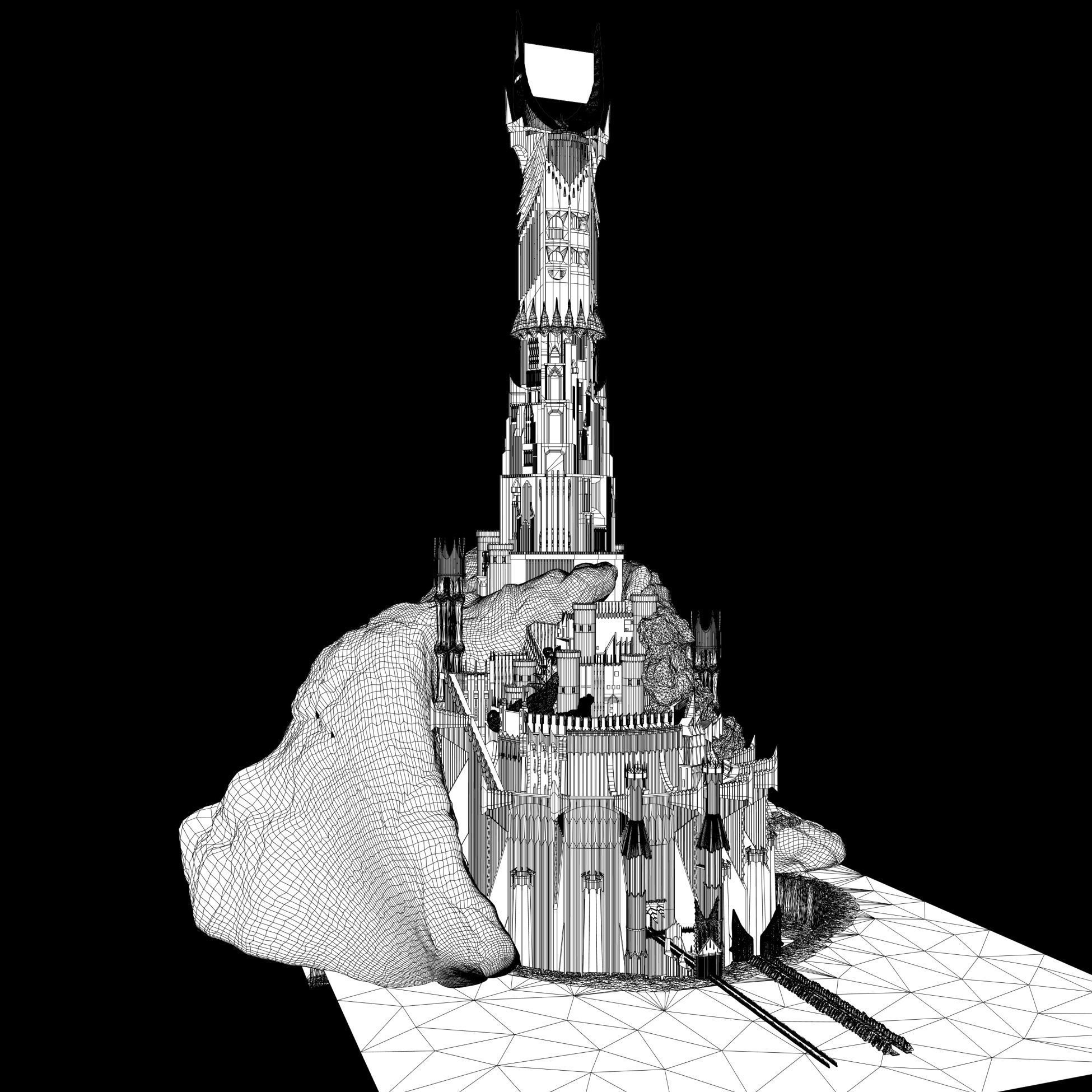 Barad-dur PBR lord of rings tower 3D model | CGTrader
