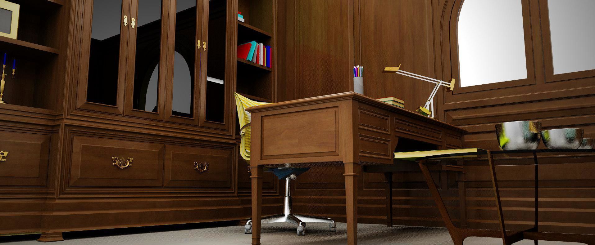 Office - Boiserie 3D model | CGTrader