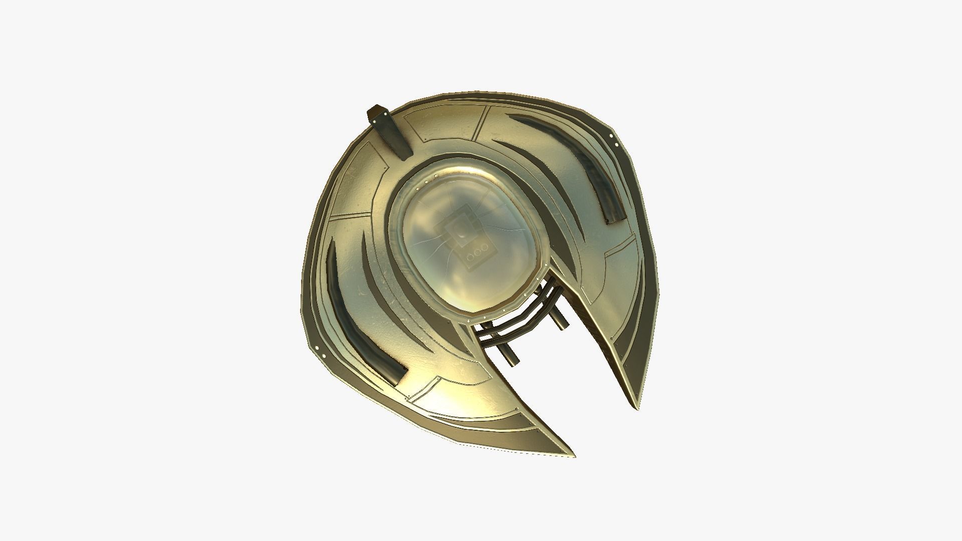 3D model Alien Spaceship UFO D07 Gold - Sci Fi Spacecraft Design VR ...