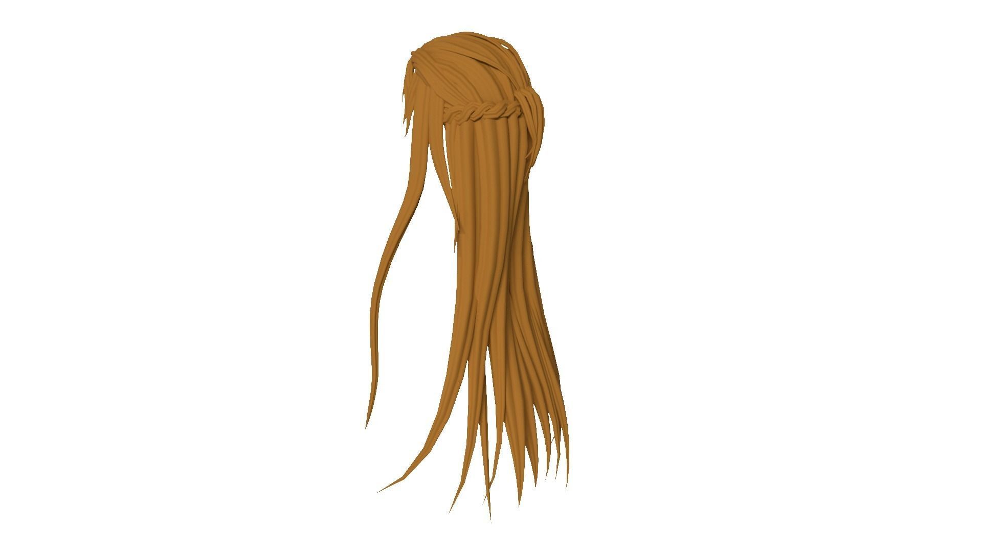 Female Hair Base Mesh with blender curve 3D model | CGTrader