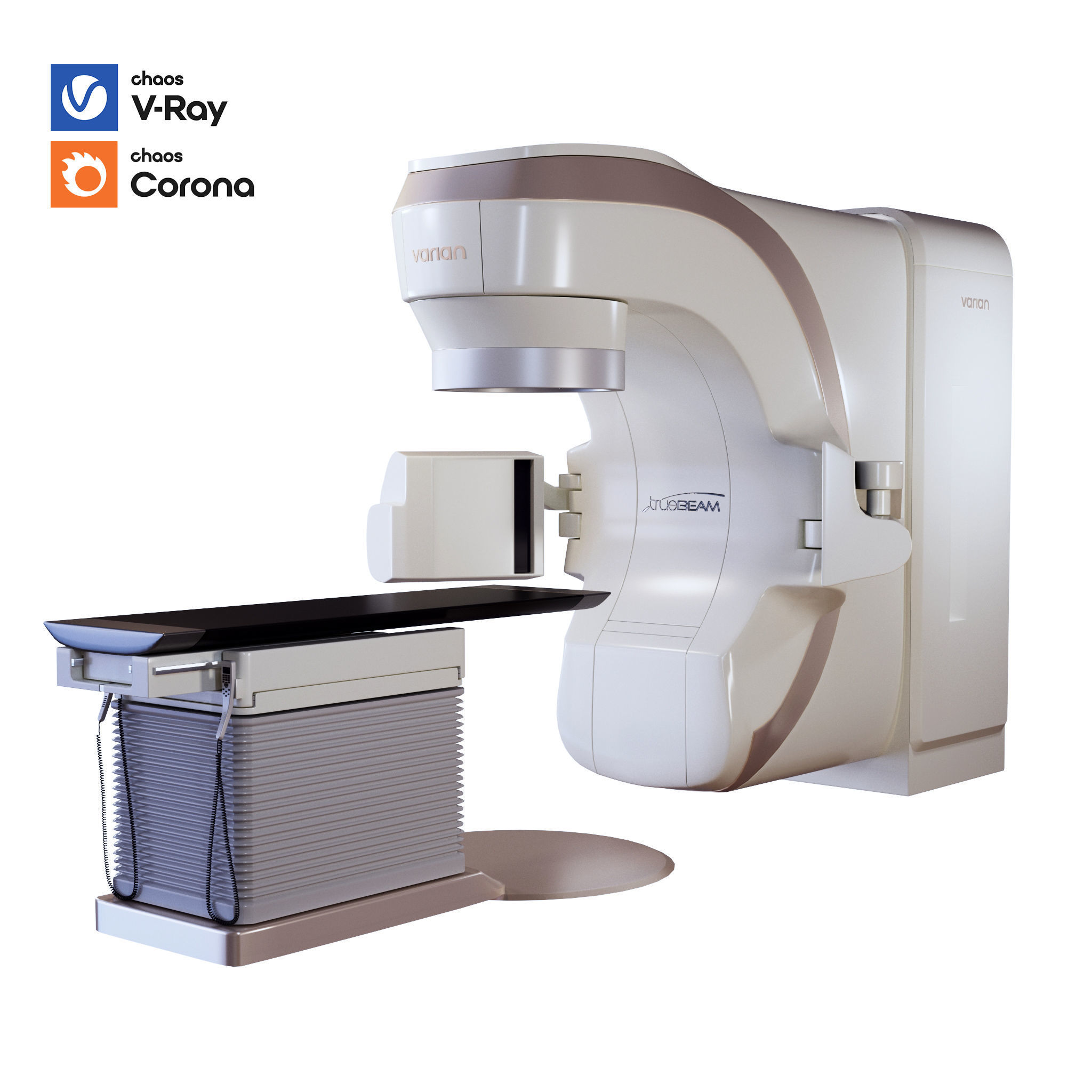 Varian Truebeam radiotherapy unit 3D model | CGTrader