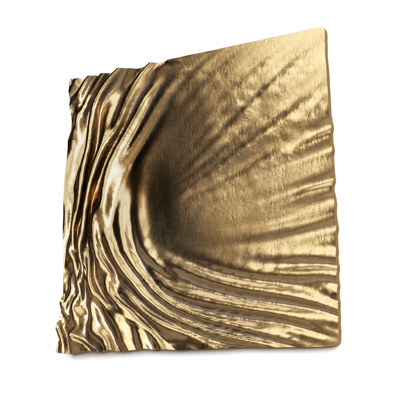 Waved metal panel art 3D model | CGTrader