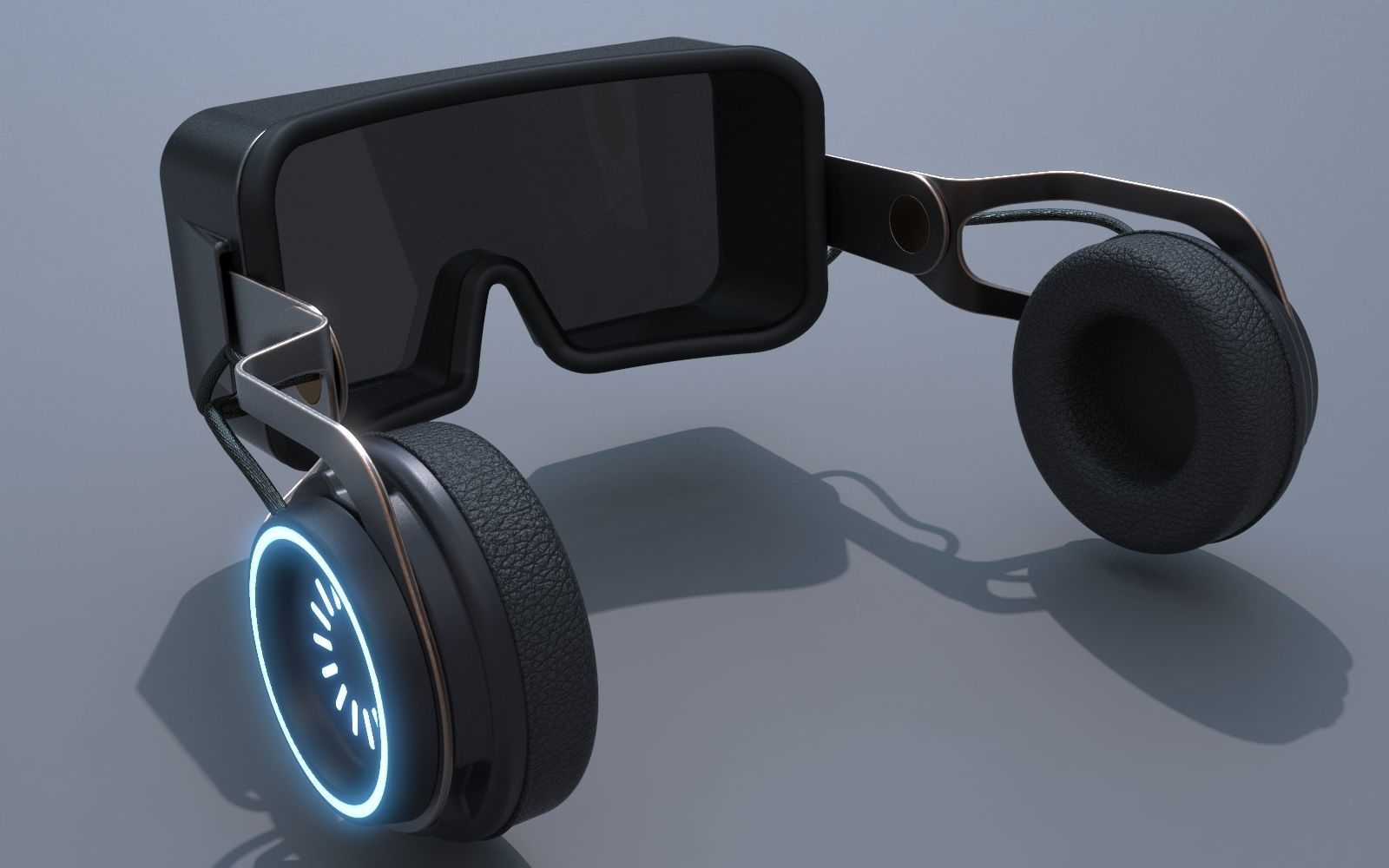 Sci Fi VR AR Headset Glasses 3D model | CGTrader