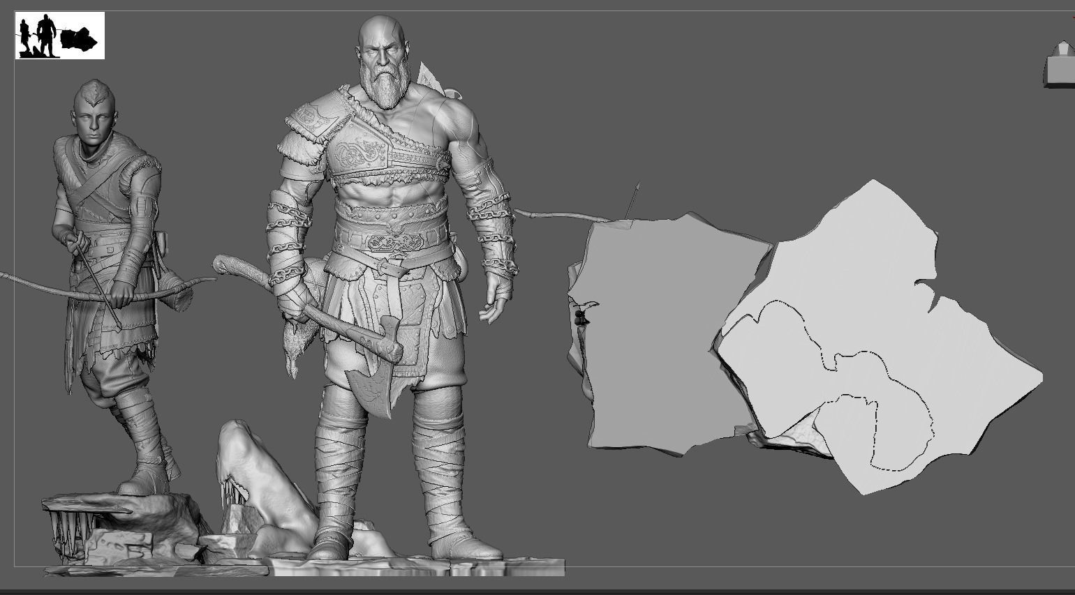 Kratos and Atreus 3D Model Collection | CGTrader