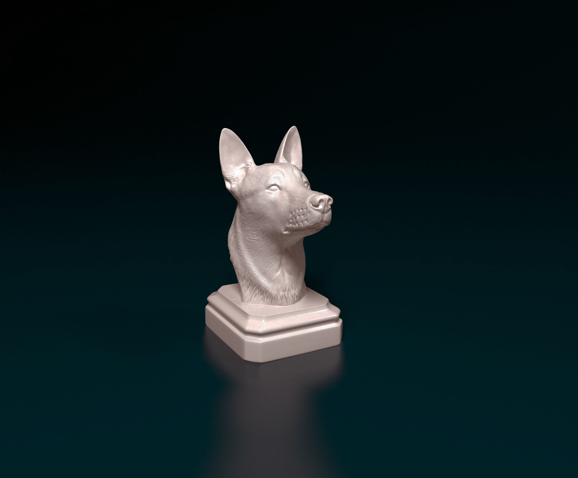 Malinois dog bust 3D model 3D printable | CGTrader