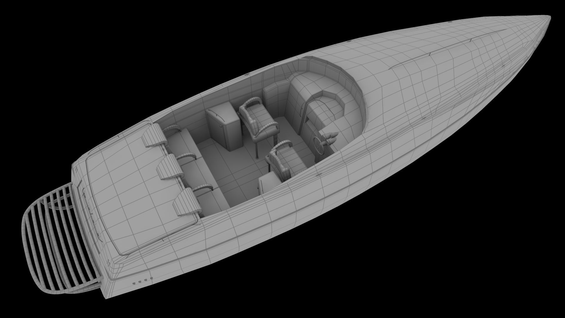 3D model race boat VR / AR / low-poly | CGTrader