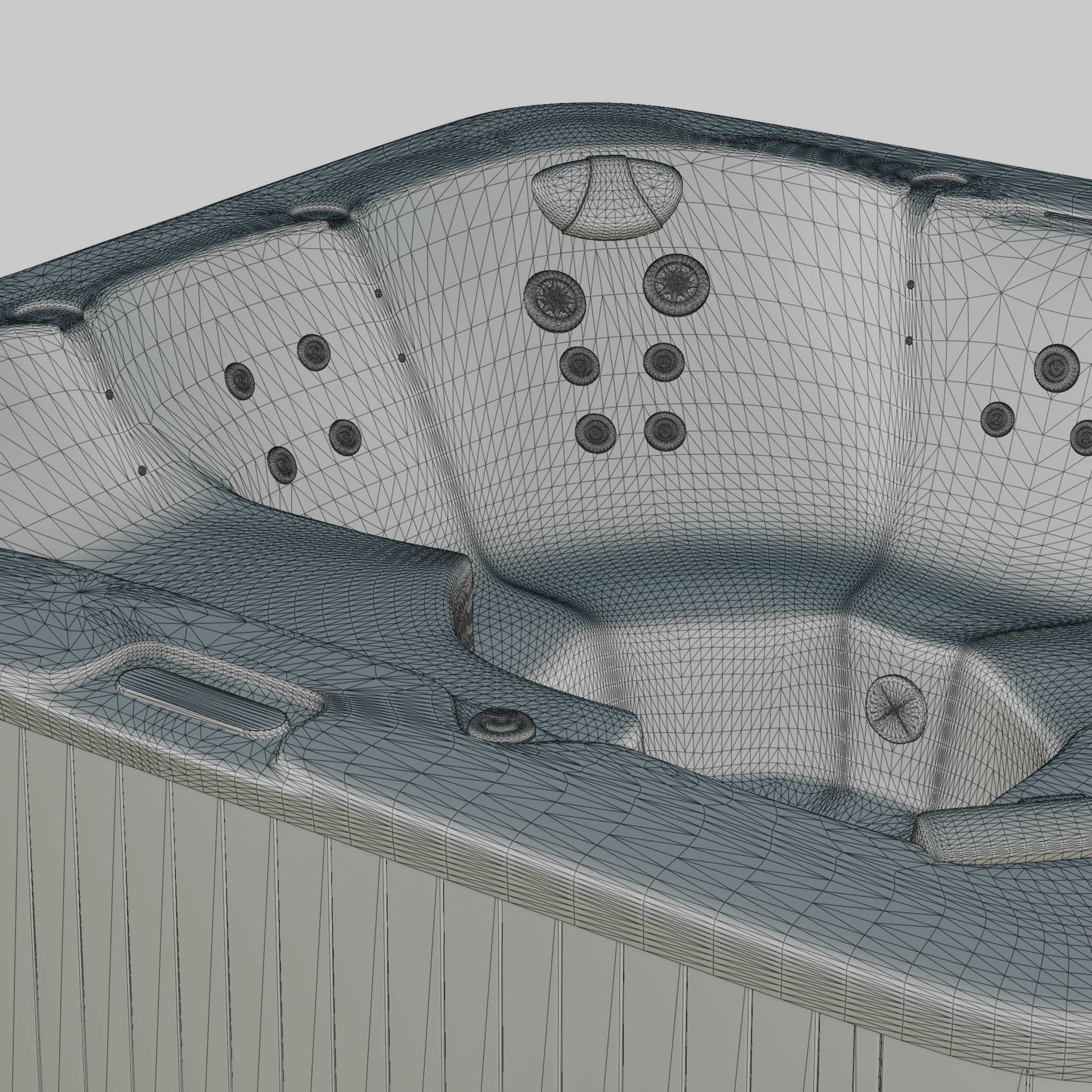 3D model 3D model of Hot Tub Jacuzzi D1 Spas Meridian VR / AR / low ...