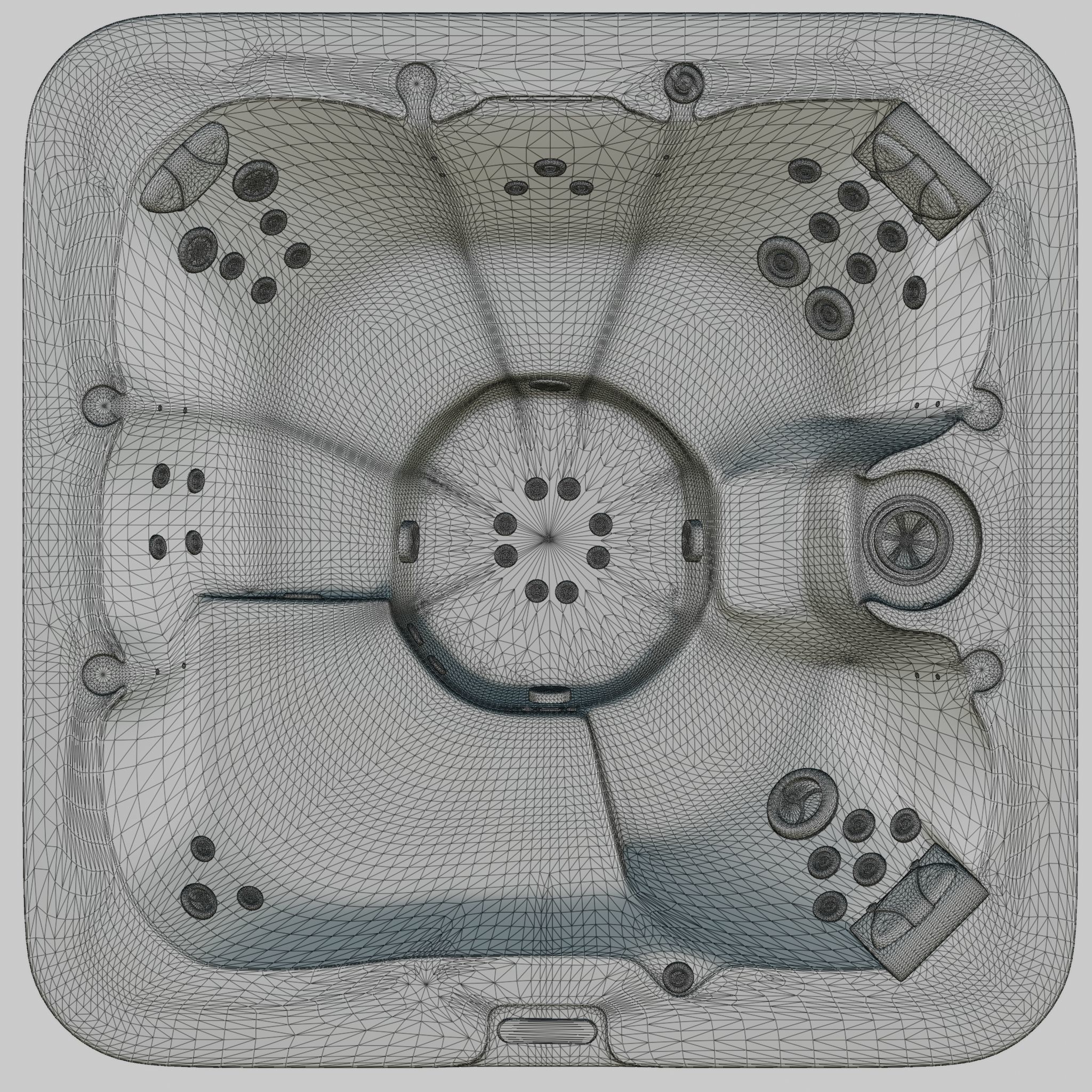 3D model 3D model of Hot Tub Jacuzzi D1 Spas Meridian VR / AR / low ...