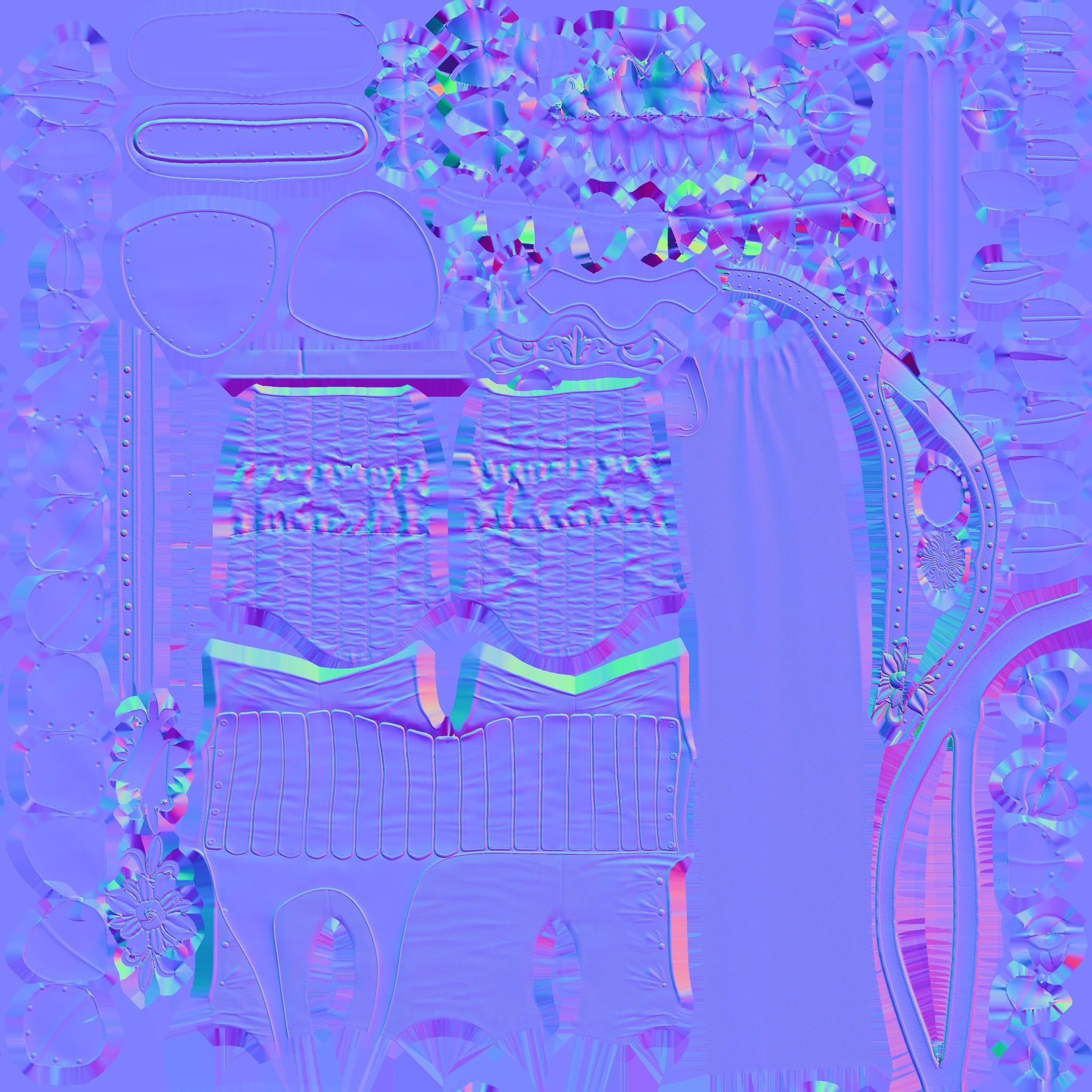 3D model Medieval Swords Master Crimson Top and Cloak VR / AR / low ...