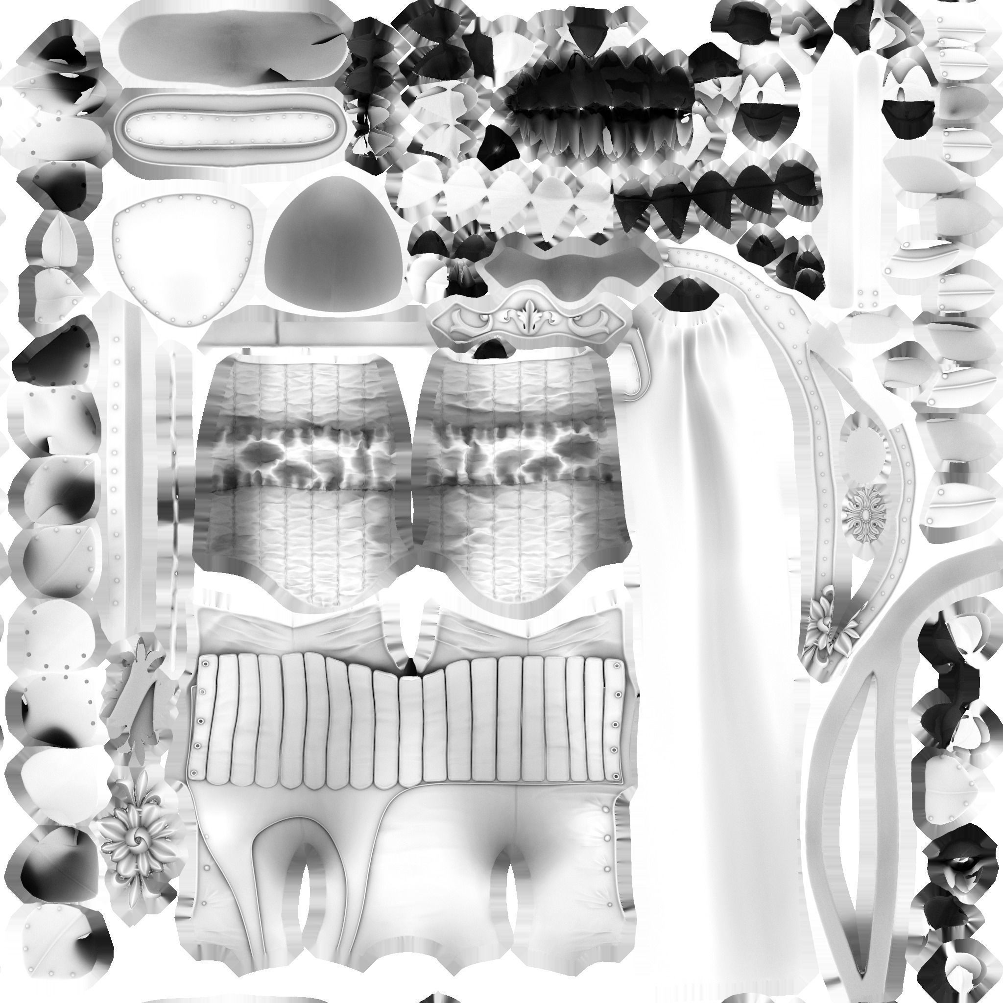 3D model Medieval Swords Master Crimson Top and Cloak VR / AR / low ...