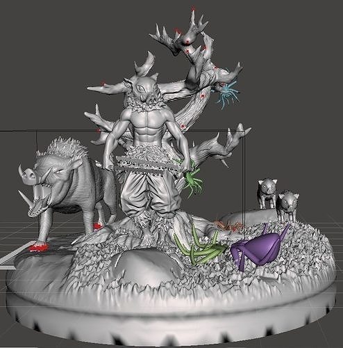 Inosuke Hashibira 3D model 3D printable | CGTrader
