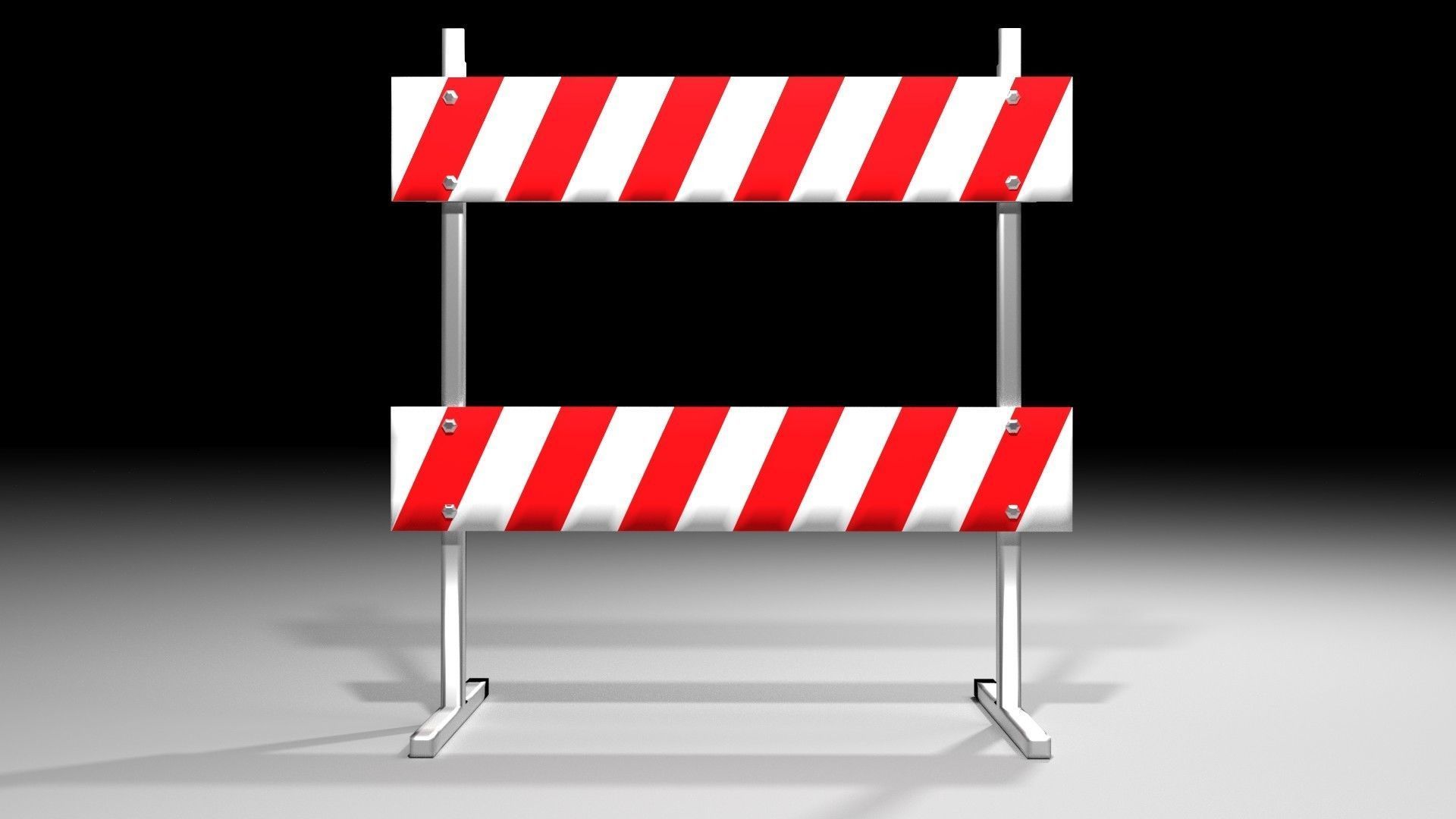 Traffic Barricade - Upright Type II 3D model | CGTrader