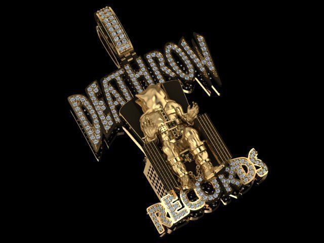Death row records pendant 3D model 3D printable | CGTrader