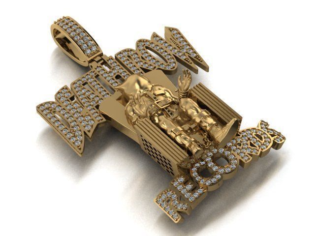 Death row records pendant 3D model 3D printable | CGTrader