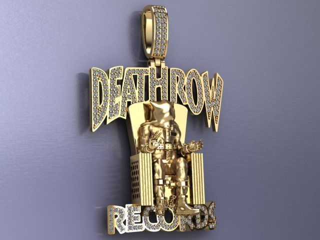 Death row records pendant 3D model 3D printable | CGTrader