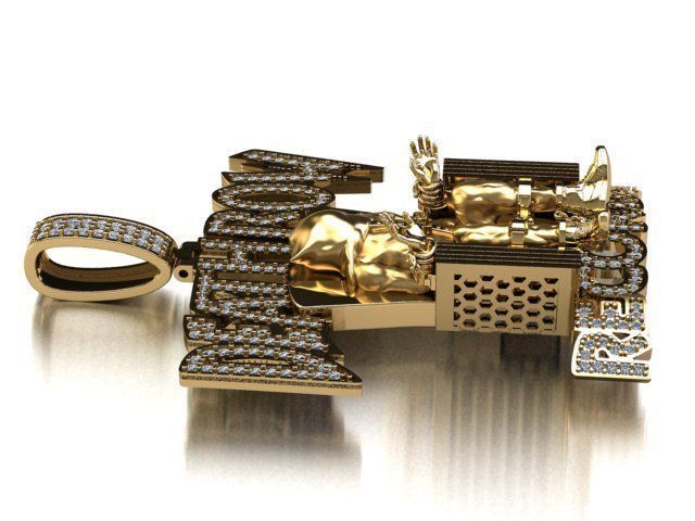 Death row records pendant 3D model 3D printable | CGTrader
