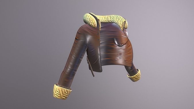 3D model Stylized simple brown leather jacket VR / AR / low-poly | CGTrader