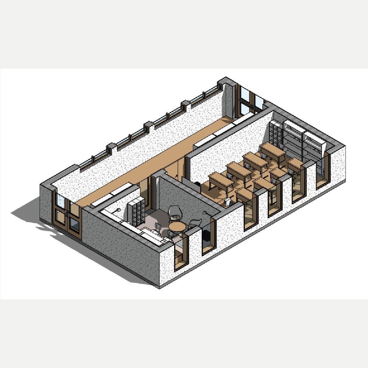 The audience or classroom - Revit 3D model | CGTrader