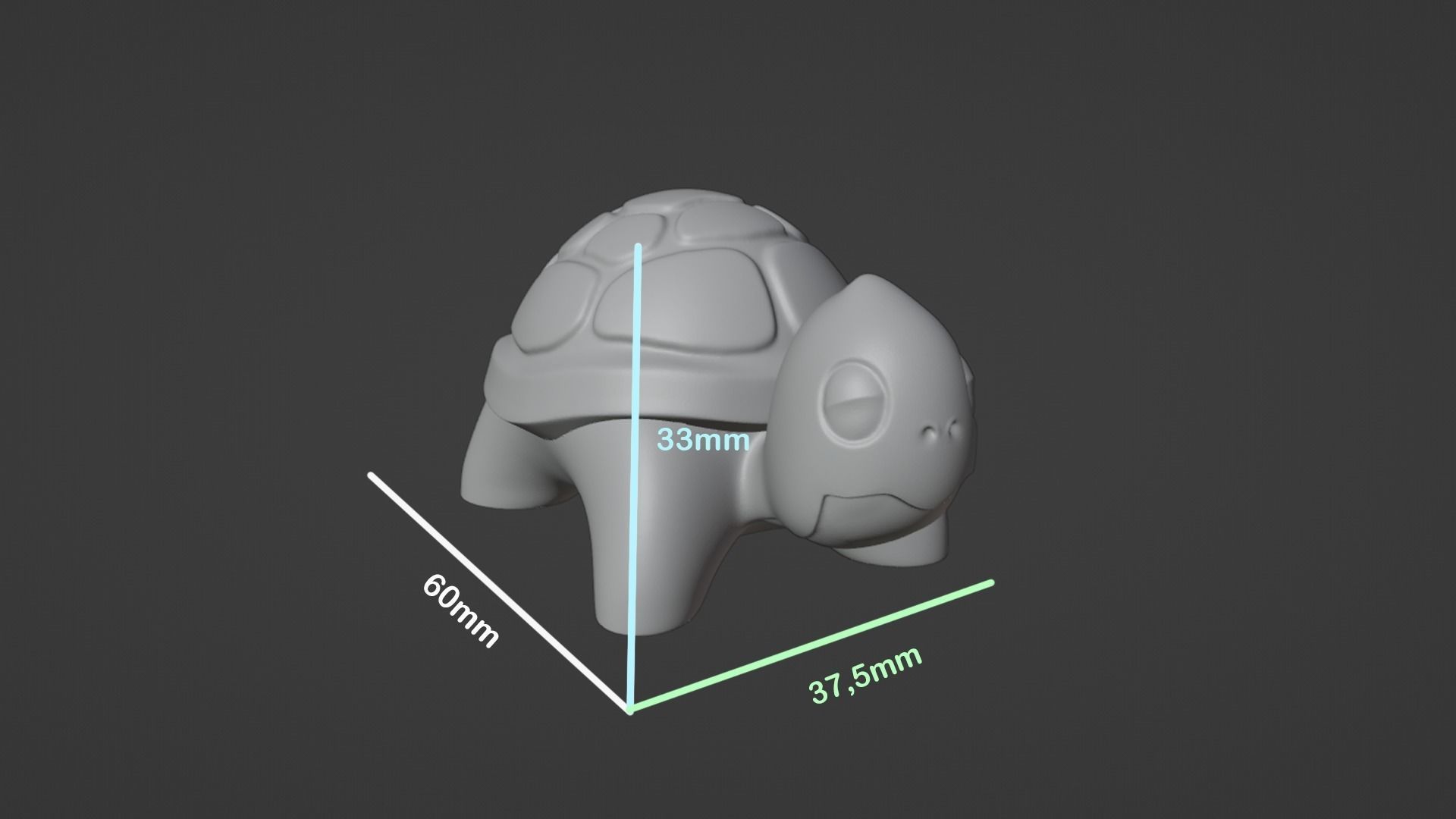Cute Turtle Miniature - STL Printable 3D model 3D printable | CGTrader