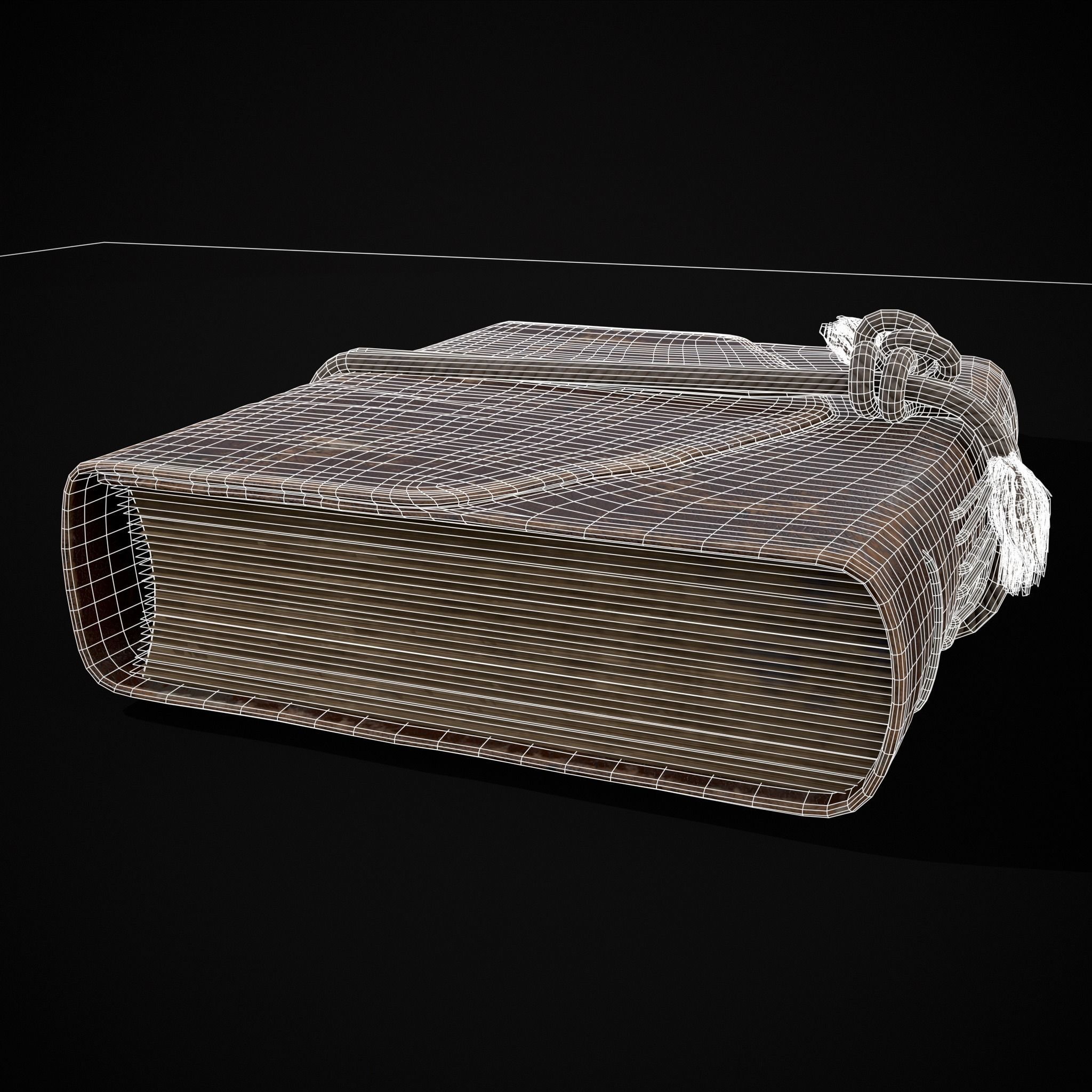 3D model Rope Tied Leather Bound Book VR / AR / low-poly | CGTrader