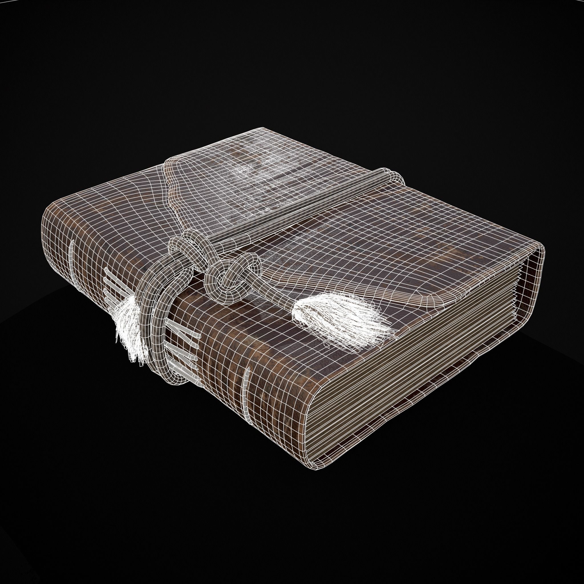 3D model Rope Tied Leather Bound Book VR / AR / low-poly | CGTrader