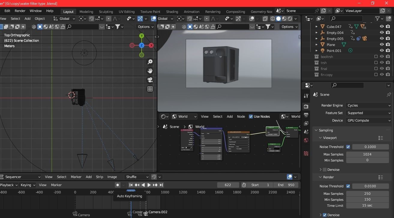 Water filter product animation Blender with 3d models 3D model animated ...
